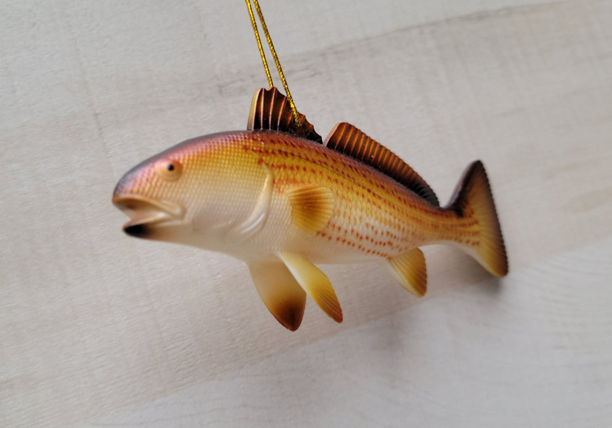 Redfish Holiday Ornament 4.75" x 2" Nautical replica decor – Tiki Decor ...